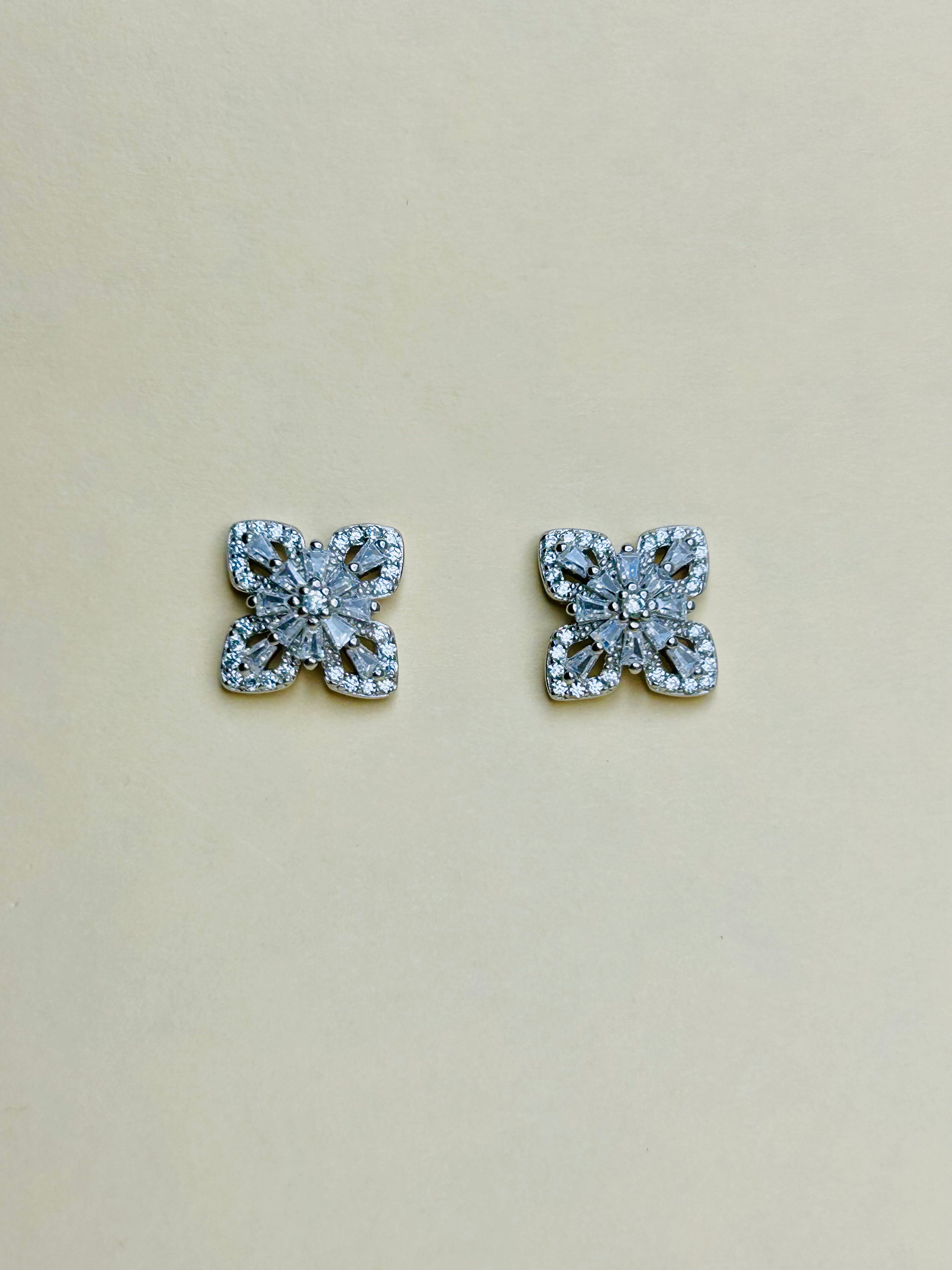 Lillacc Shaped Silver Stone Earing (Made in 925 Silver) – The Lilacc